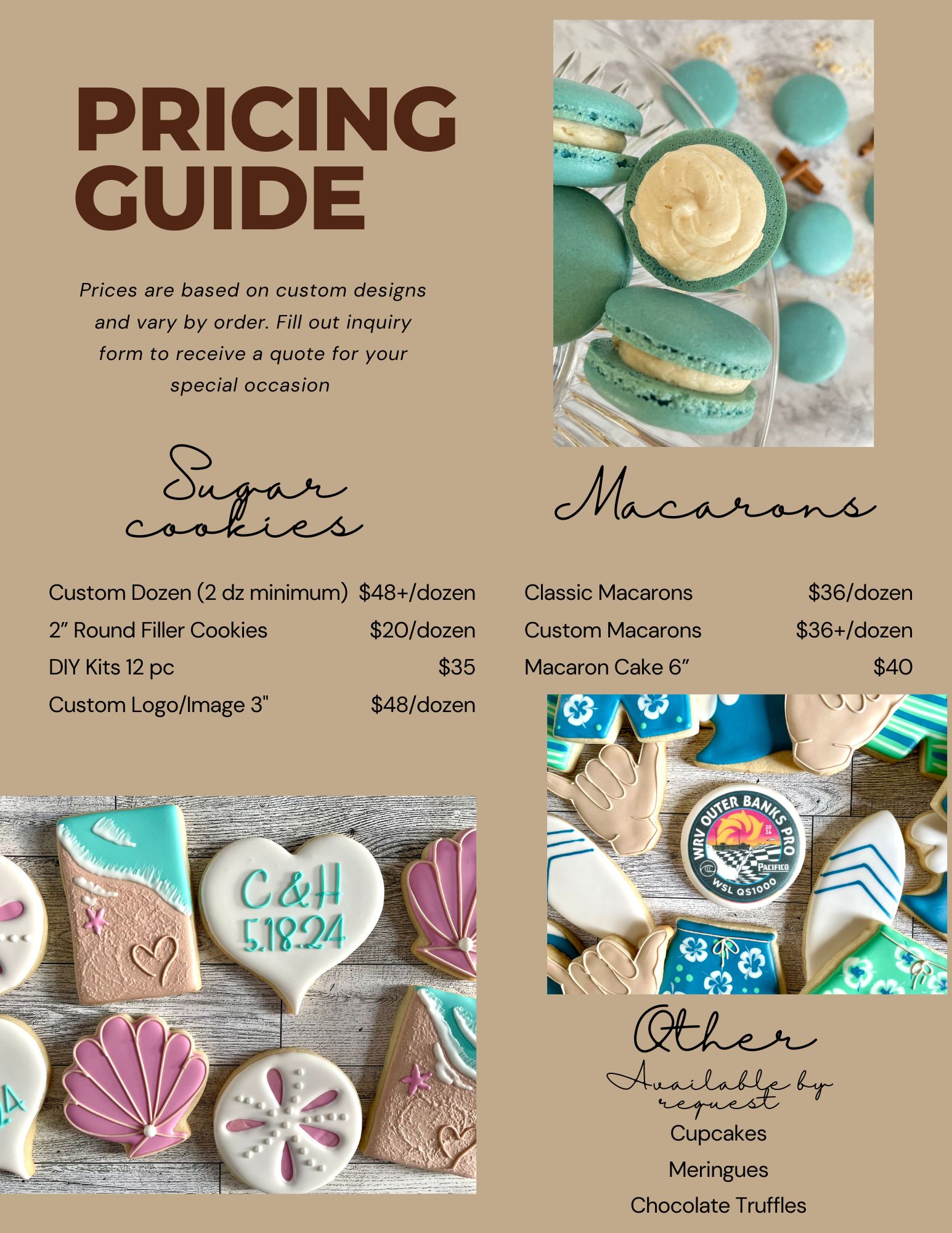 Pricing - Sandbar Sweets